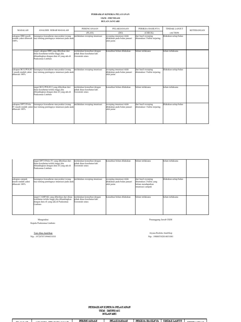 Contoh Pdca Program | PDF