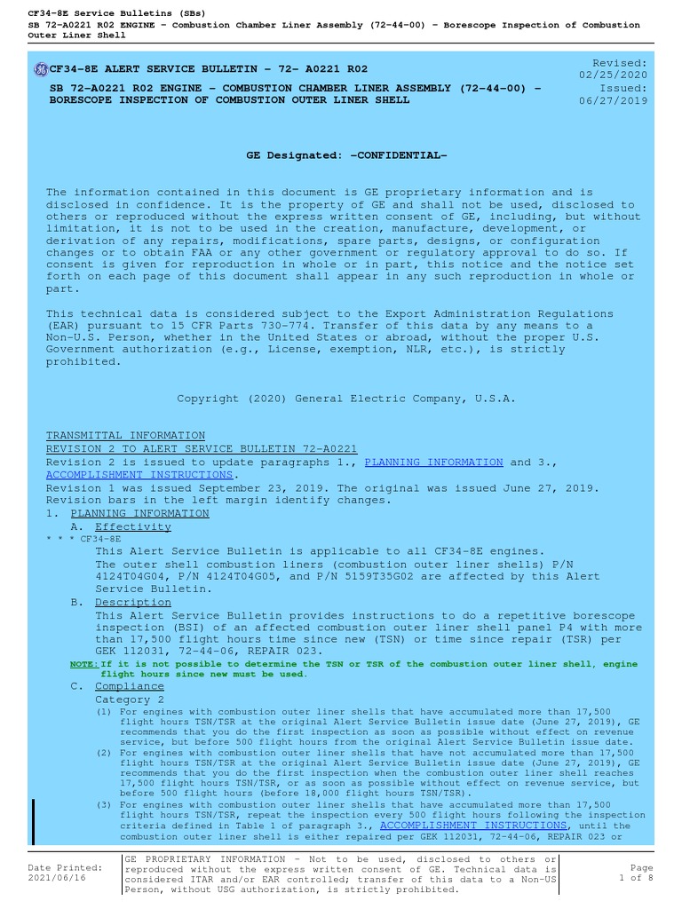 Cf34-8e 72-A0221 | PDF | Technology & Engineering