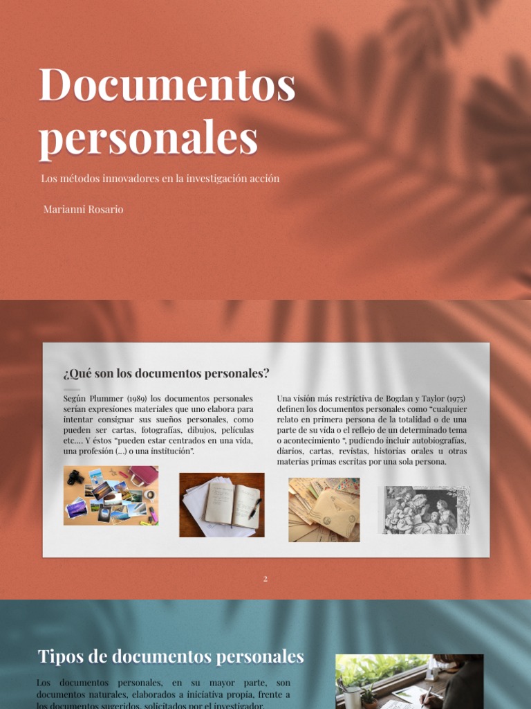 Tipos y funciones de documentos personales | PDF | Ciencias sociales ...