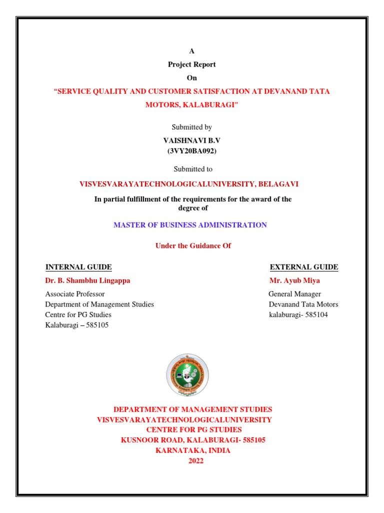 Vaishnavi (3vy20ba092) Cover Page | PDF