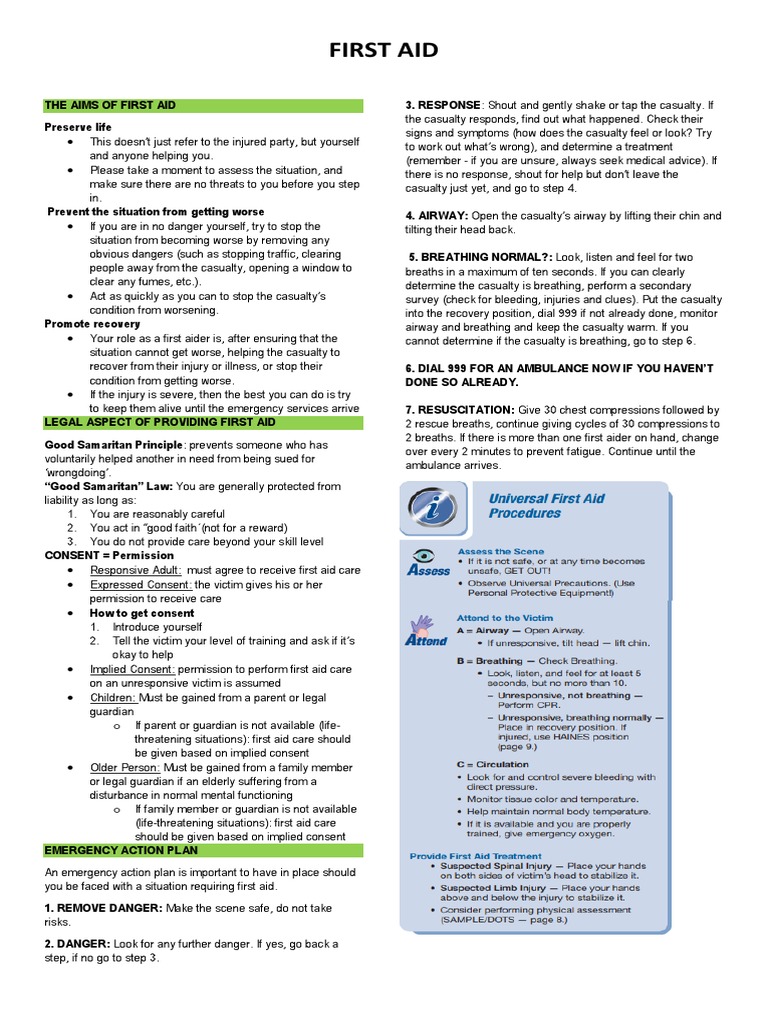 First Aid | PDF | First Aid | Emergency