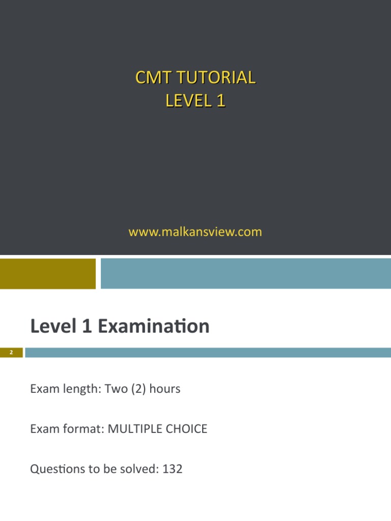 CMT Level 1 | PDF | Moving Average | Variance