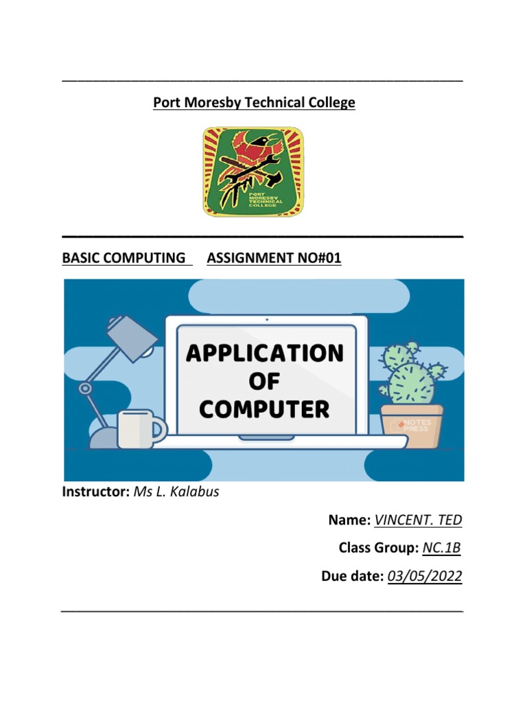 Basic Computing Assignment#01 | PDF | Operating System | Software Basic Computing Assignment#01 | PDF | Operating System | Software