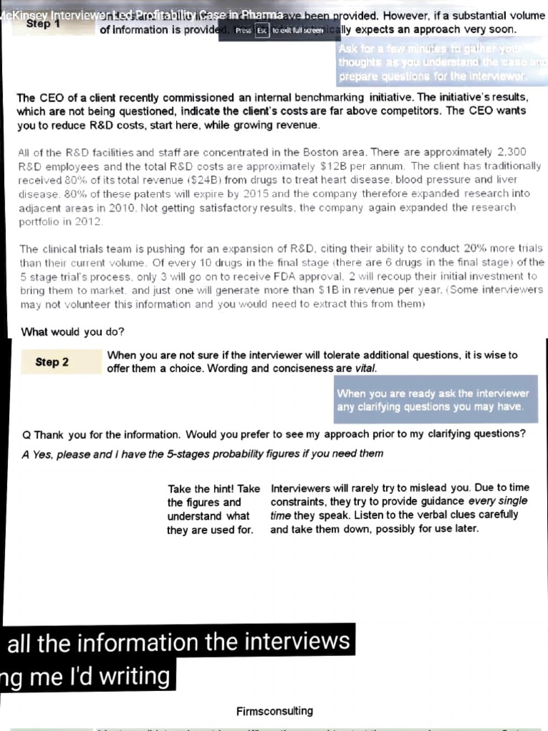 McKinsey Profitability Case | PDF