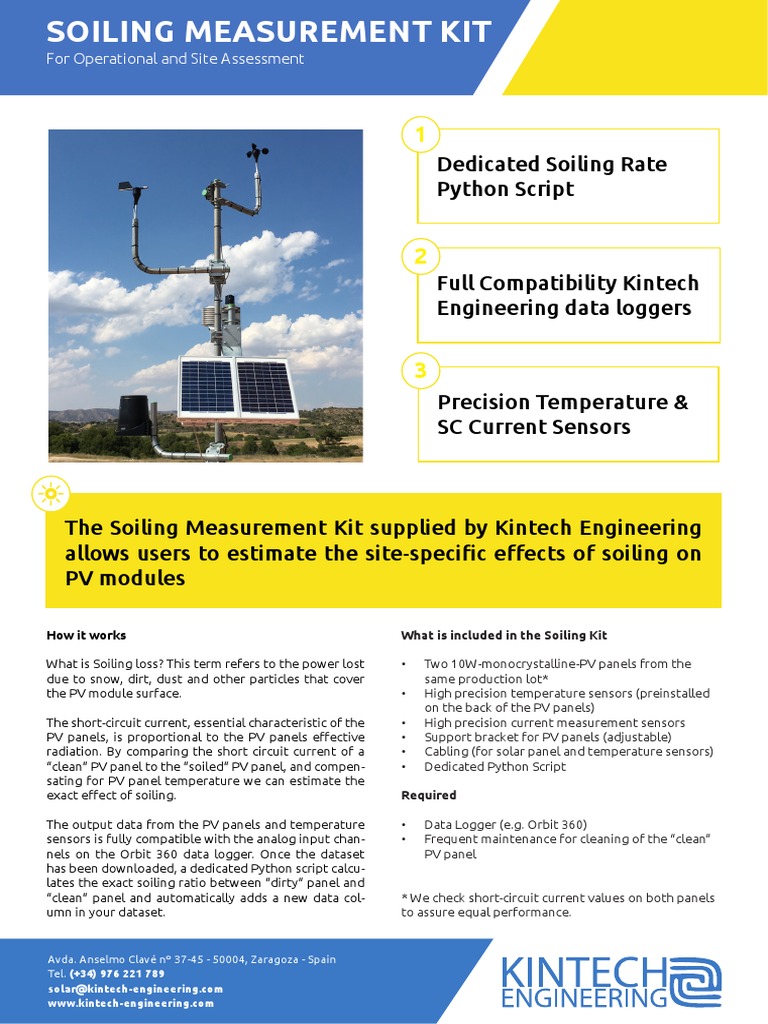 EN_Soiling_Measurement_Kit_Brochure | PDF | Electrical Engineering | Solar Panel