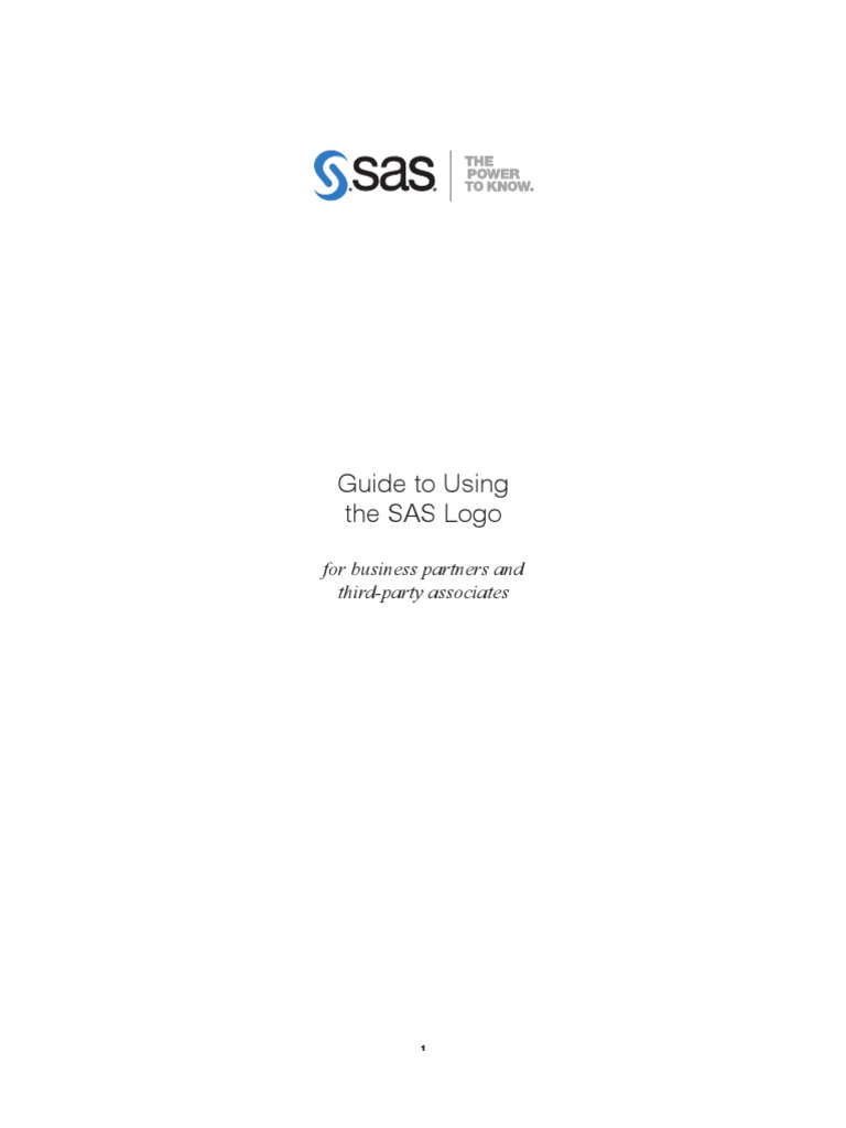 SAS 3rd Party Logo Usage Guide | PDF | Logos | Rgb Color Model
