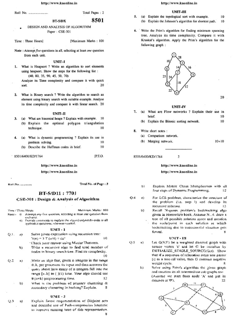 Daa All Papers | PDF
