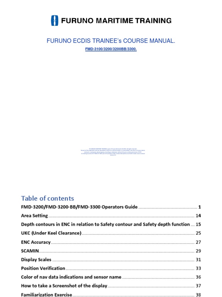 Furuno Ecdis Trainee Course Manual Version 4.0 | PDF | Computing