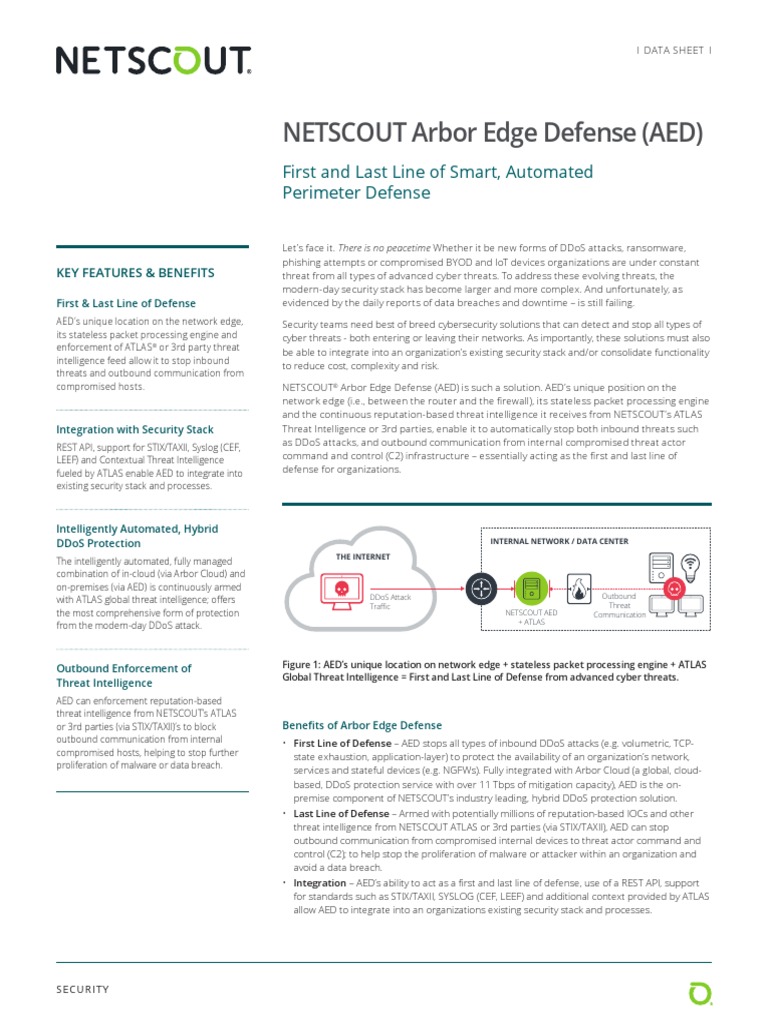 SECPDS - 013 - EN-2202 - NETSCOUT Arbor Edge Defense | PDF | Transport Layer Security | Denial ...