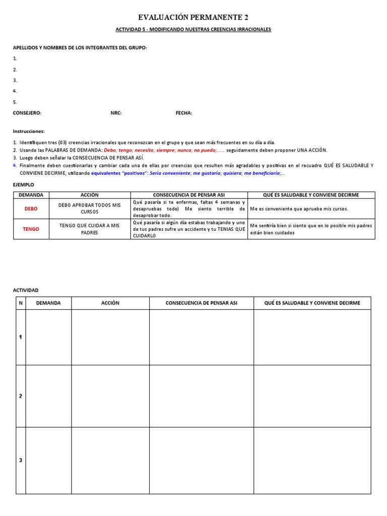 Ep 2 - Creencias Irracionales y Retos Isil 1 | PDF