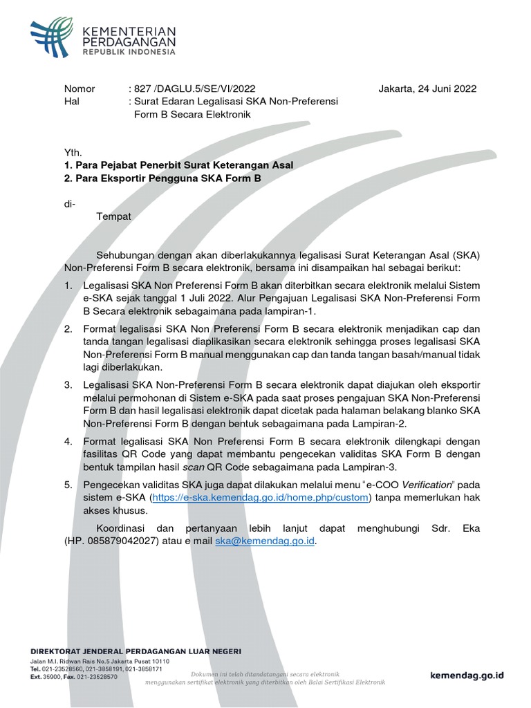 SE827 TIMKABDKASurat Edaran Legalisasi Form B | PDF | Pengelolaan ...