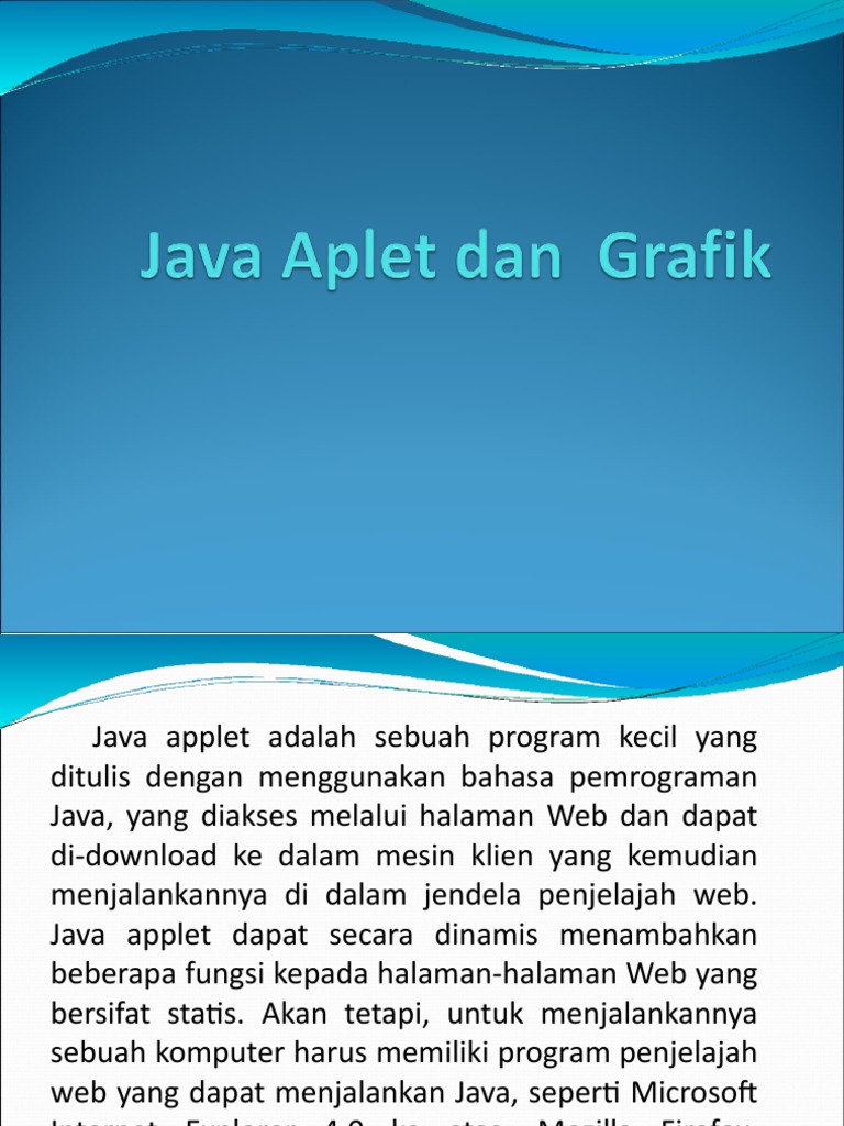 Panduan Lengkap Java Applet dan Grafis | PDF | Metode & Bahan Ajar ...