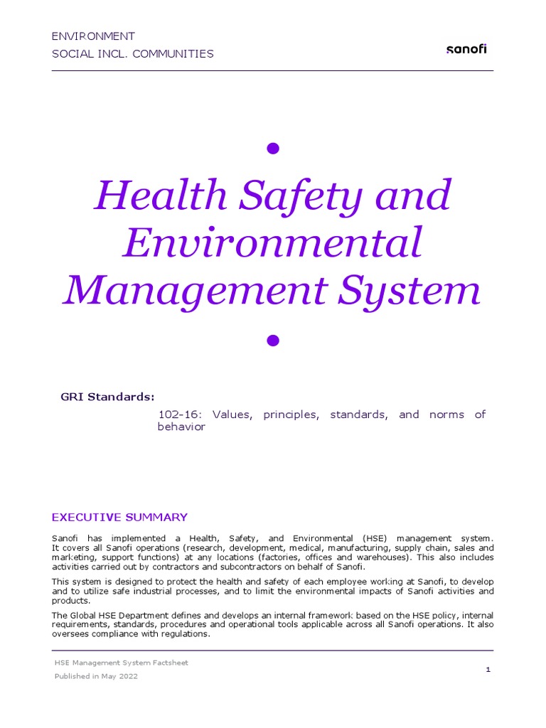 HSE Management System | PDF | Risk | Risk Management