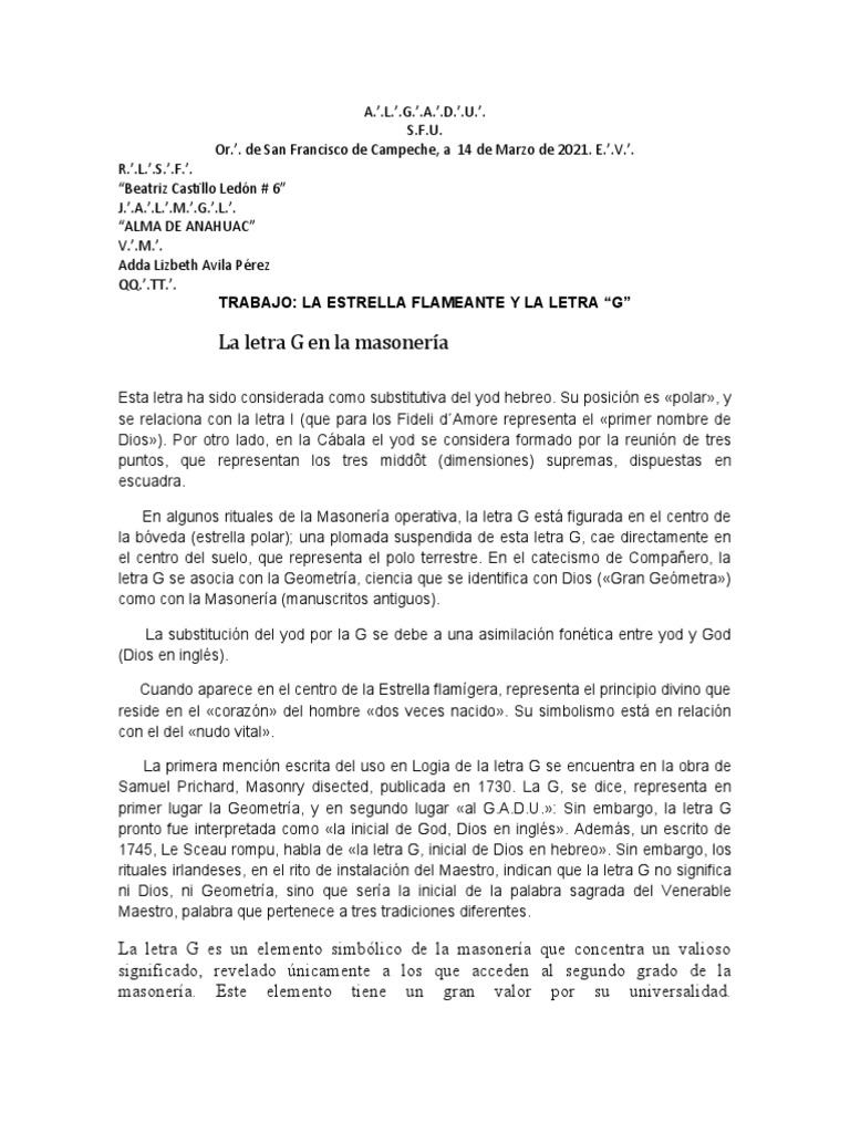 Estrella Flamígera y su Significado Masónico | PDF | Masonería | Estrellas