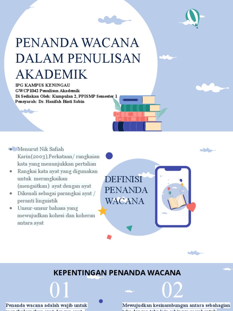 Penanda Wacana Dalam Penulisan Akademik Kumpulan 2 | PDF Penanda Wacana Dalam Penulisan Akademik Kumpulan 2 | PDF