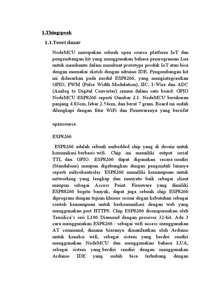 Thingspeak | PDF | Komputer