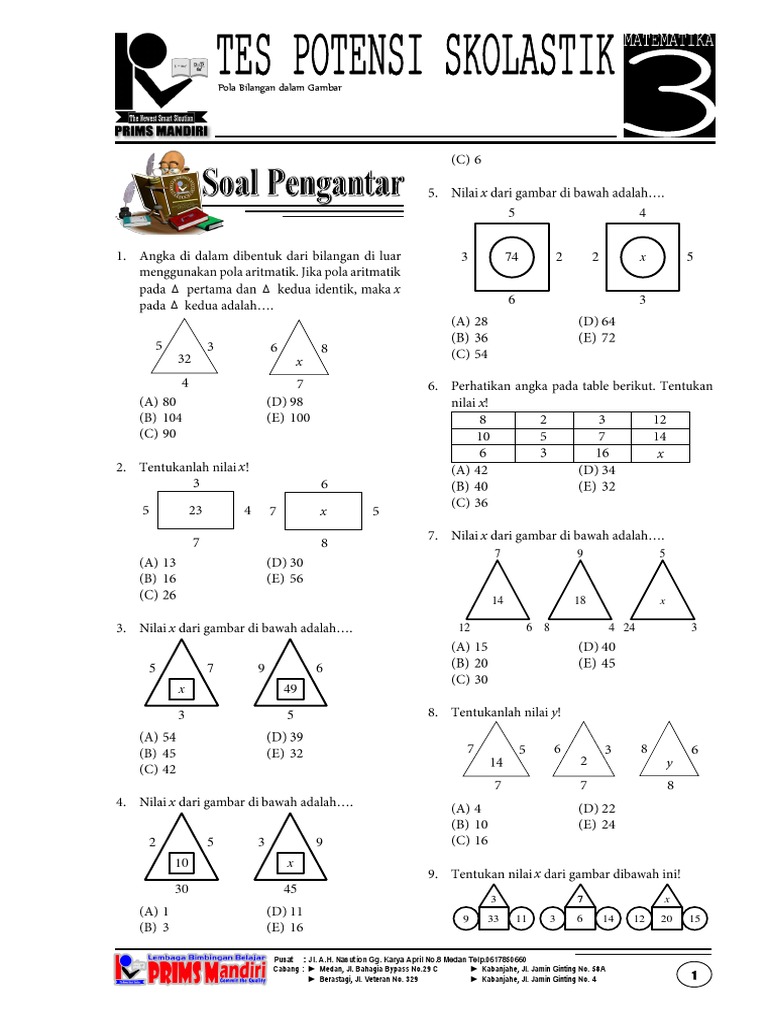 TPS - 3 Pola Bilangan Dalam Gambar Ok | PDF