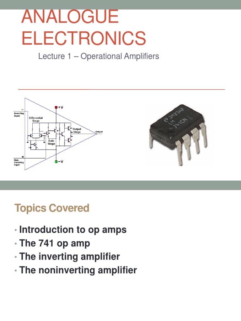 Analogue Electronics: - Operational Amplifiers | PDF | Amplifier | Operational Amplifier