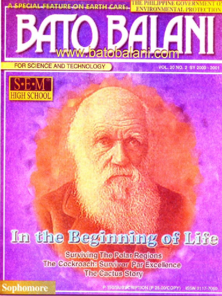 Bato Balani Vol. 20 No. 2 SY 2000-2001 | PDF | Diarrhea | Charles Darwin