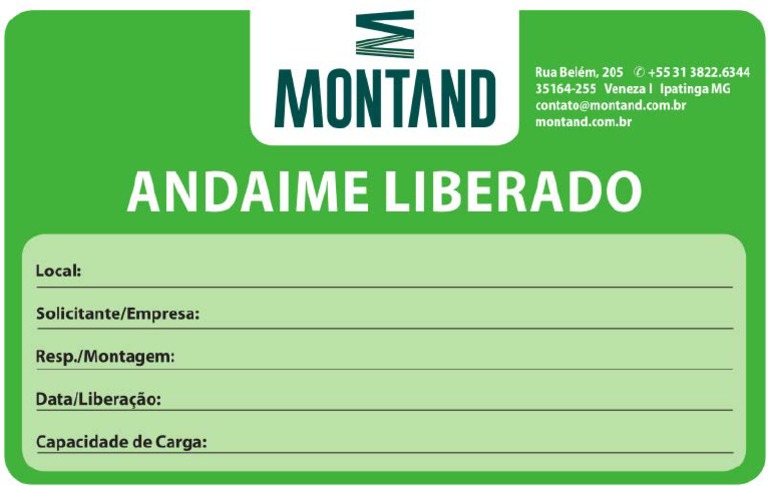 Placa de Andaime Liberado Montand | PDF