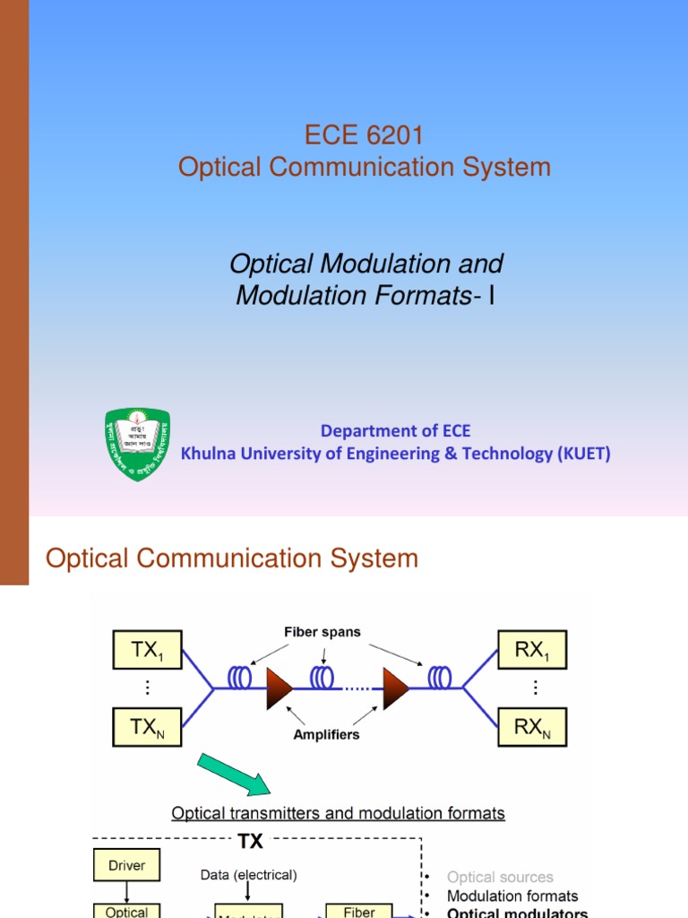 Optical Modulation Formats1 Pdf Modulation Laser