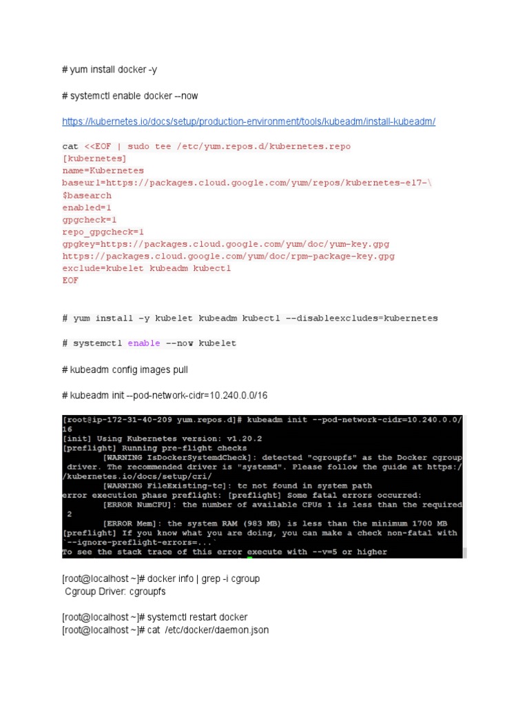 Kubernetes Multi Node Cluster Over Aws Cloud Pdf Computer Networking Operating System