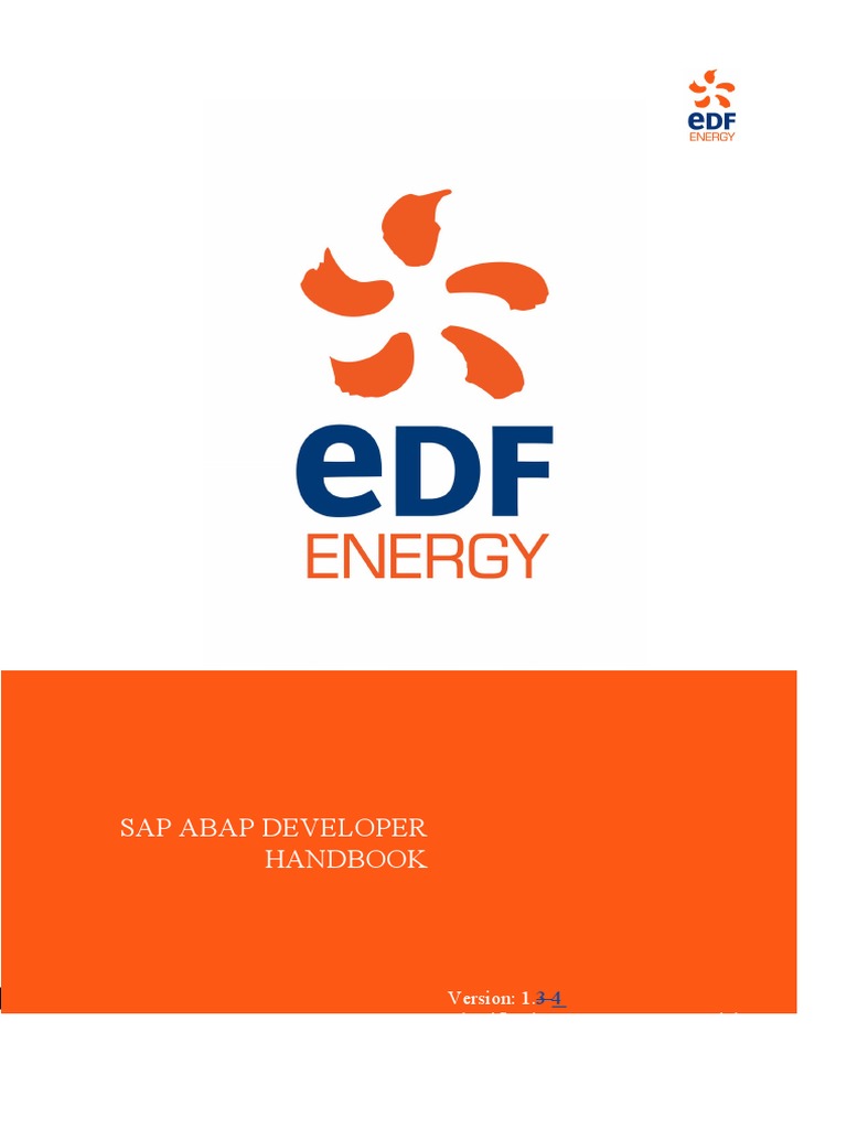 Edfe Corporate Sap Abap Developer Handbook V142022 Pdf Subroutine Variable Computer