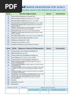 I.A.D.R.S. Annual Watermanship Test: Evaluation Parameters | PDF ...