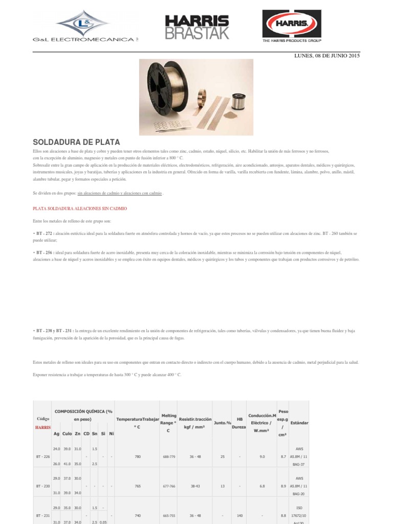 Soldadura Plata Harris | PDF | Construcción | Soldadura