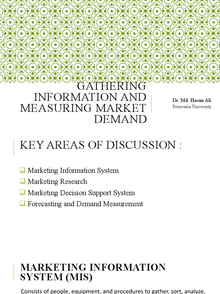 Lec-05 - Gathering Information and Measuring Market Demand | PDF ...