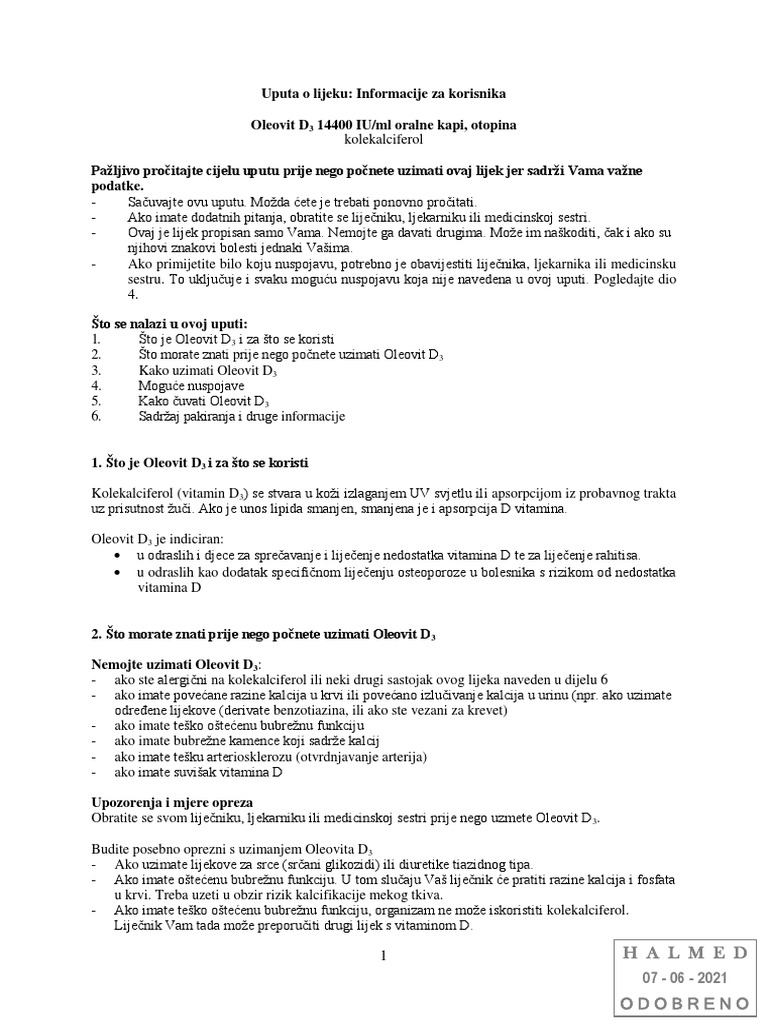 Oleovit D3 PIL | PDF