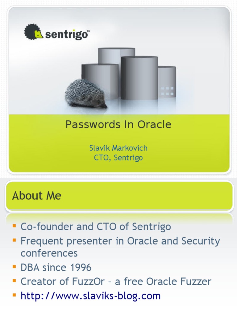 Oracle Passwords May 2009 Slavik Pdf Password Oracle Database