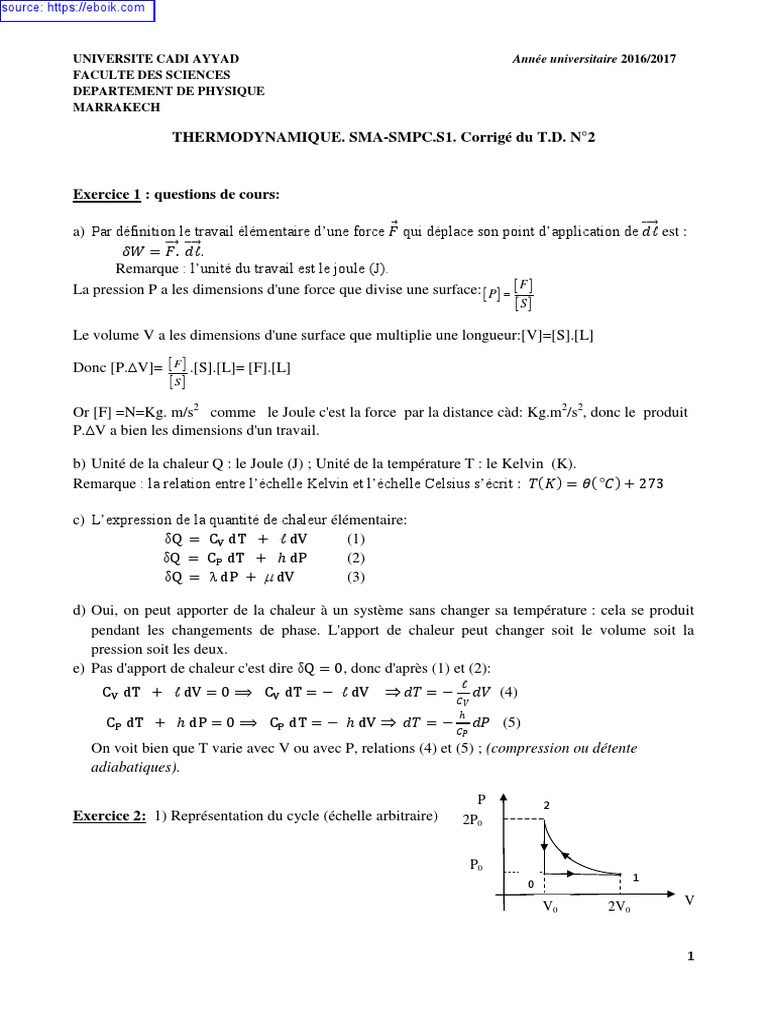 Corrige TD 2 | PDF | Chaleur | Transfert thermique