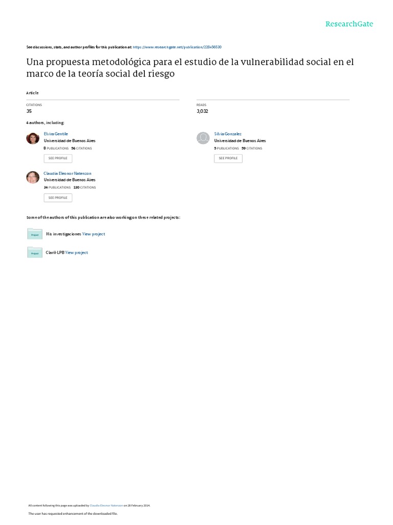 Una Propuesta Metodologica para El Estudio de La V | PDF | Pobreza | Pobreza e indigencia