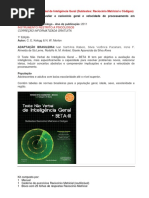 Teste Não Verbal de Inteligencia - G38 | PDF | Inteligência | Cognição