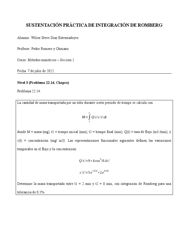 Integración de Romberg | PDF