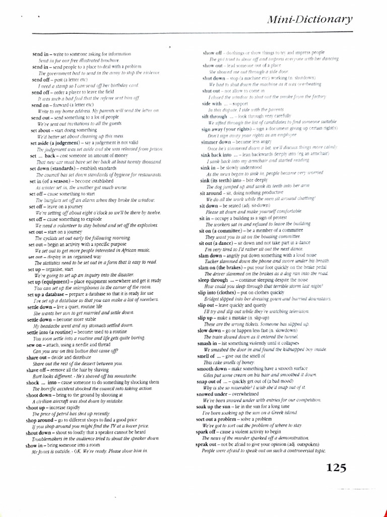 Mini-Dictionary: Send in For Our Free Illustrated Brocbure | PDF