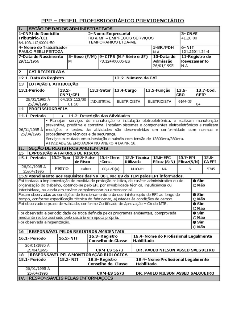 PPP Eletricista industrial | PDF | Princípios éticos | Ciência Política