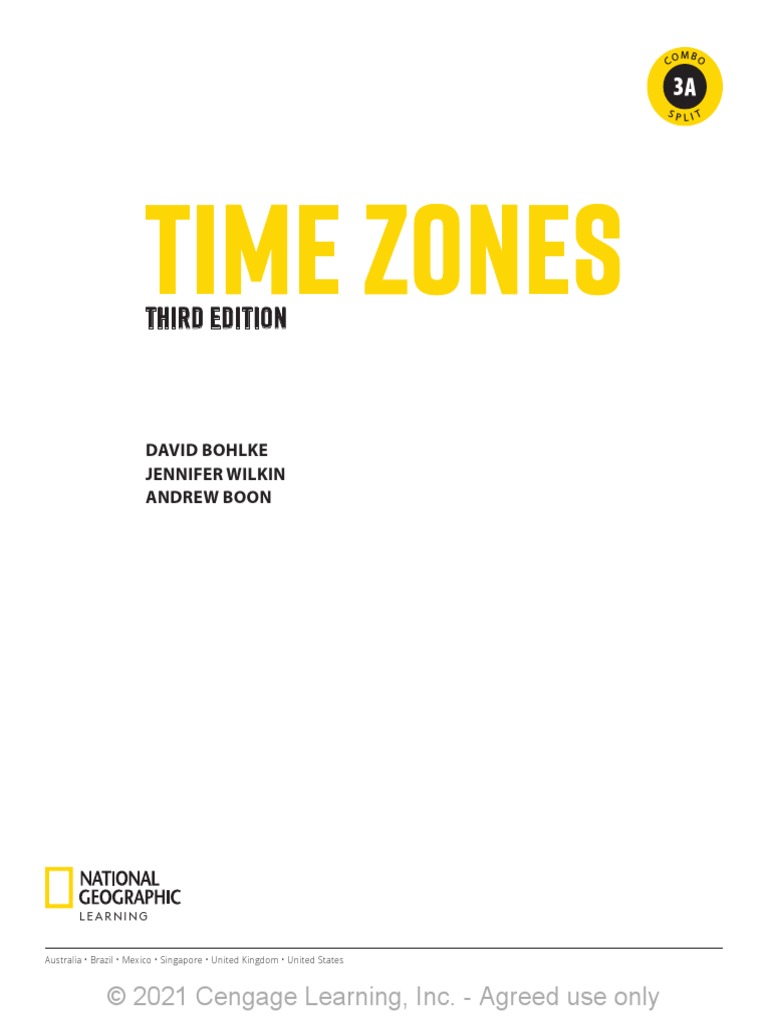 Time Zones: Third Edition | PDF | English Language | Stress (Linguistics)