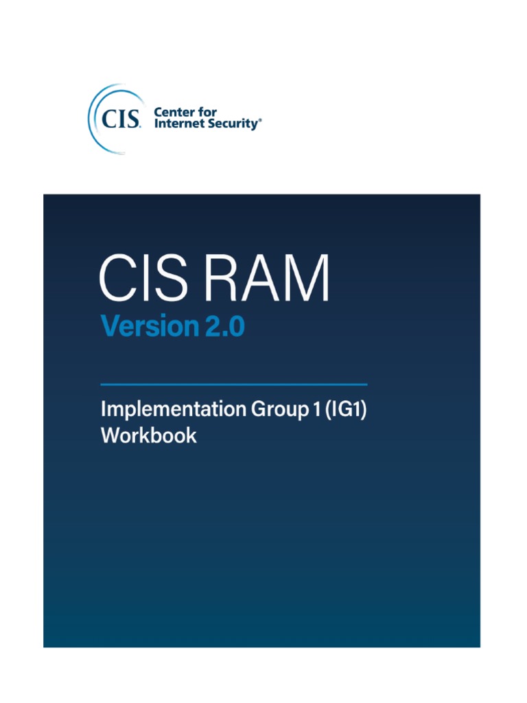 CIS RAM For IG1 Workbook v21.10.25 | PDF | Computer Network | Malware