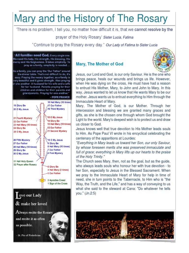 Mary and The History of The Rosary | PDF | Mary, Mother Of Jesus | Rosary