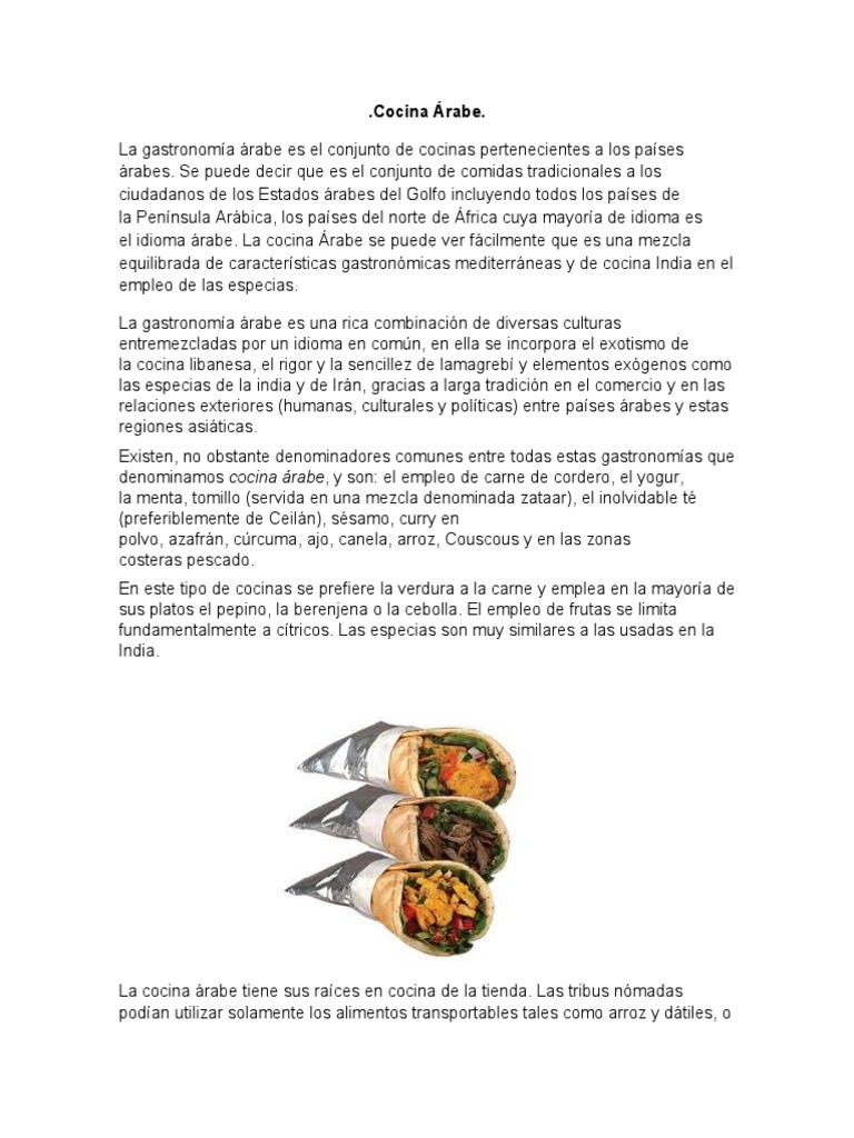 Delicias de la Cocina Árabe | PDF | especia | Salsa