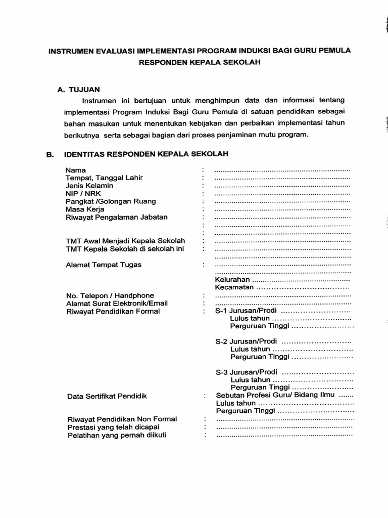 Pengisian Instrumen | PDF