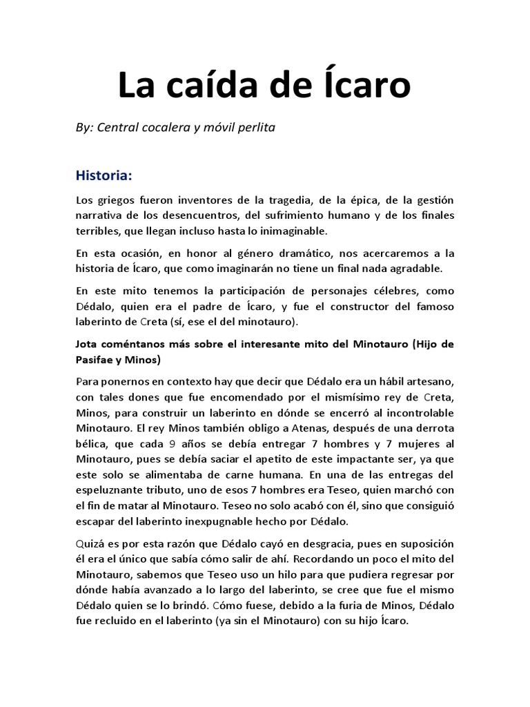 La Caída de Ícaro | PDF | Minotauro
