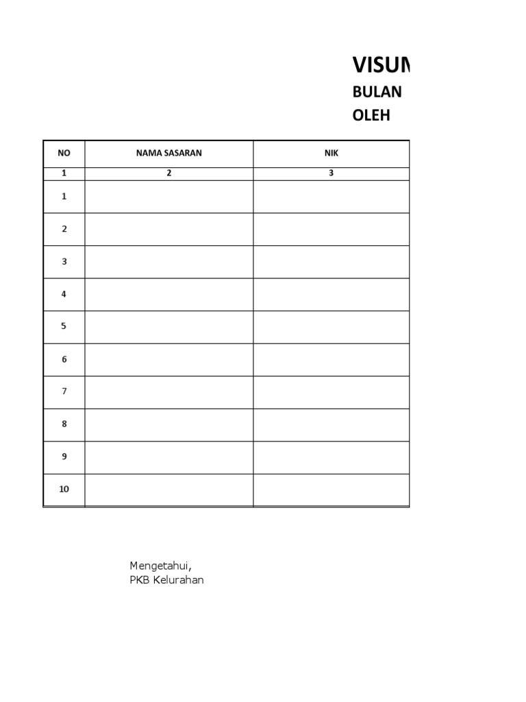 Form Visum Pendampingan | PDF