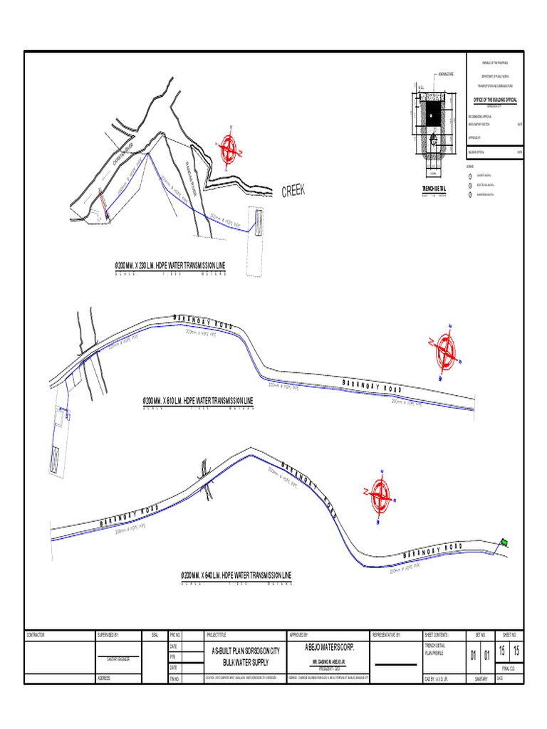 Creek: Ø200 Mm. X 230 L.M. Hdpe Water Transmission Line | PDF