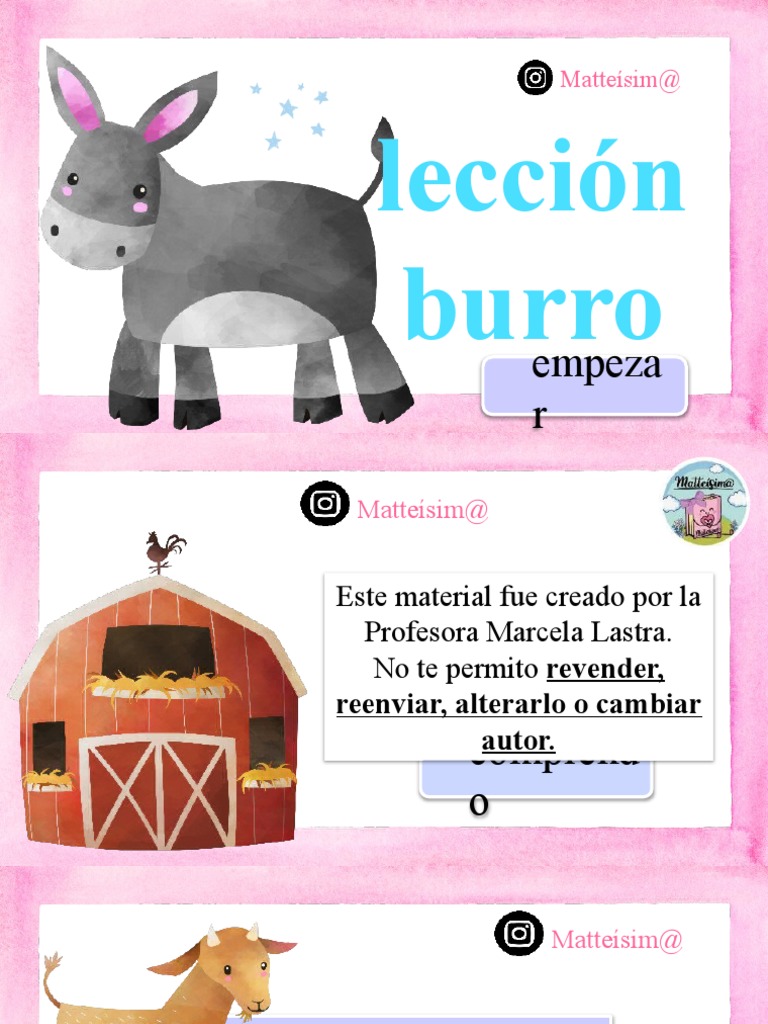 Lección Burro | PDF | Artes del Lenguaje y Comunicación