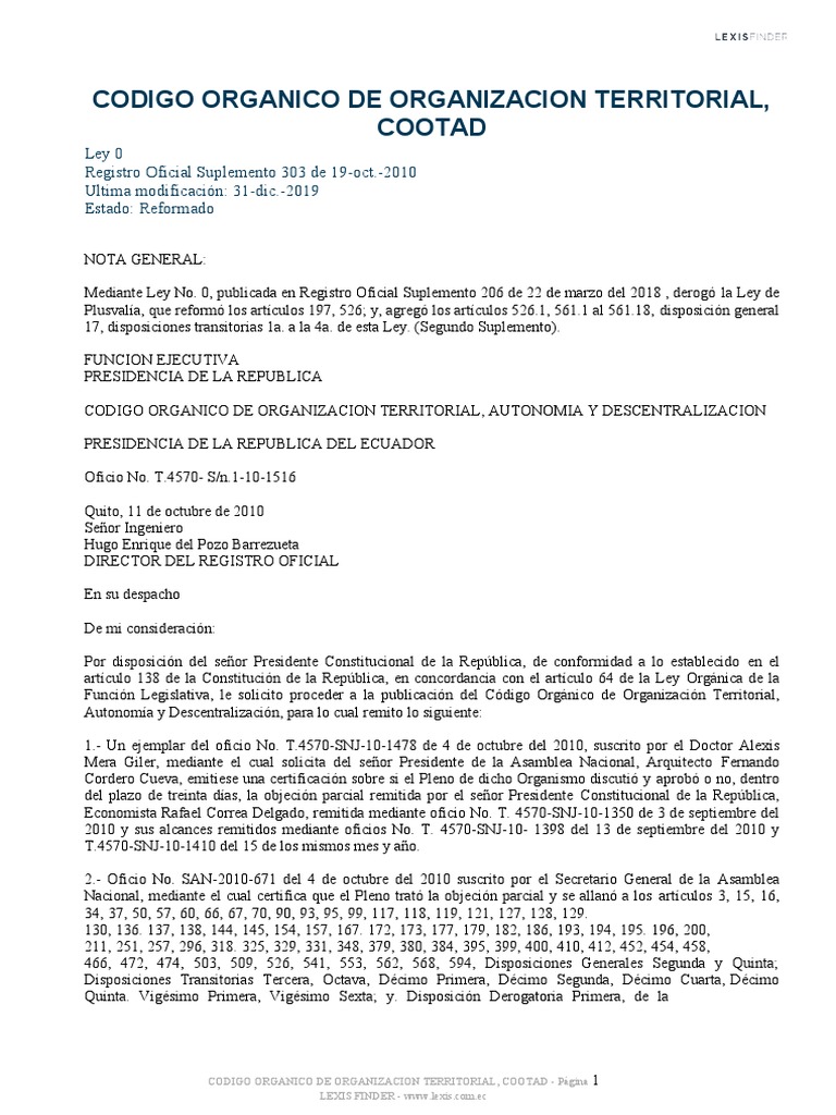 Cootad | PDF | Gobierno | Ecuador
