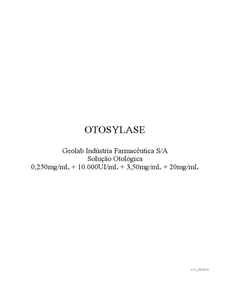 Otosylase: Solução otológica para otite e inflamações da orelha | PDF ...