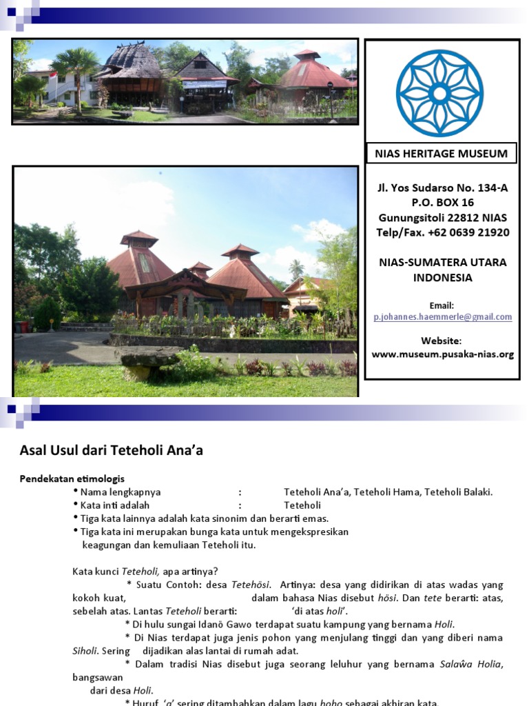 Mengenal Asal Usul Orang Nias Berdasarkan Tradisi Lisan | PDF